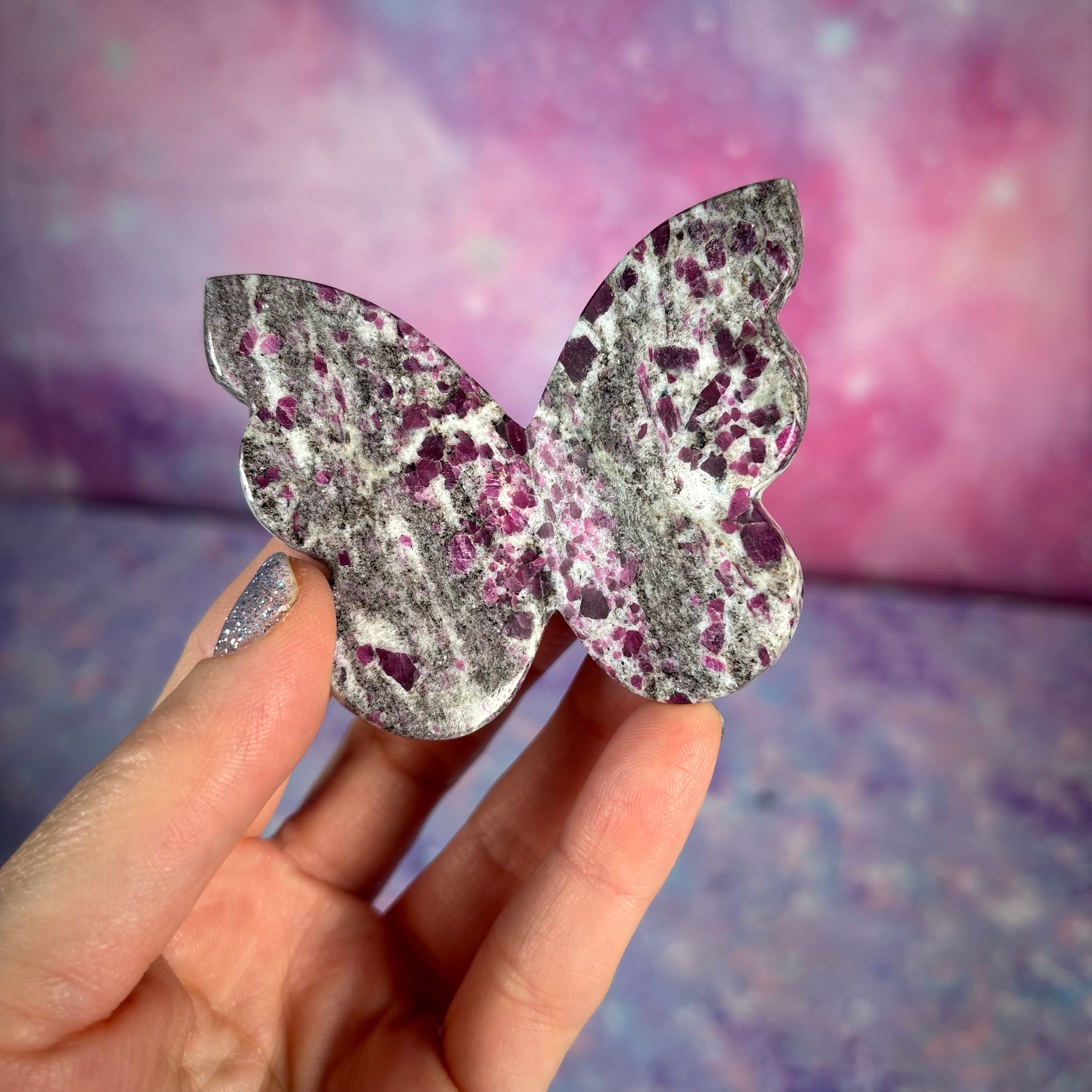 Ruby Albite 3D Butterfly – Crystal Concepts